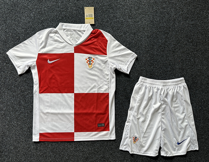2024-2025 Croatia Home Red&White Soccer Uniform-GB,Croatia